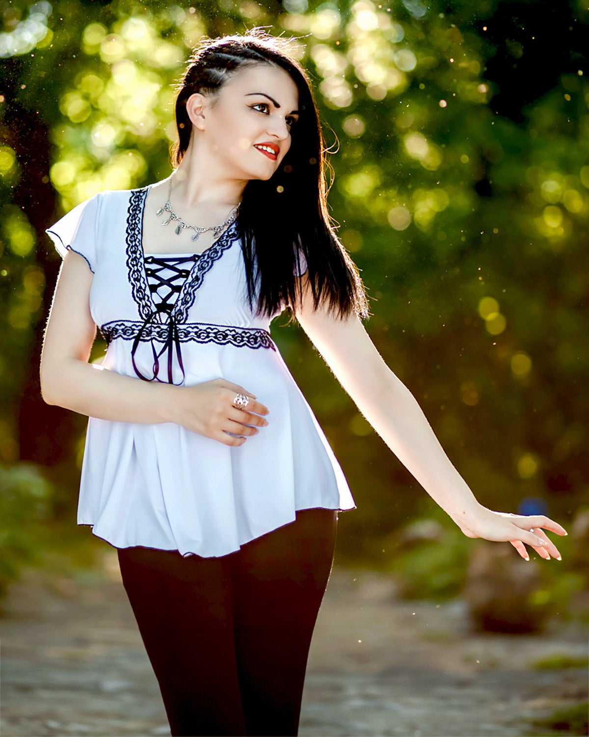 Angel Top in White/Gold - Dare Fashion