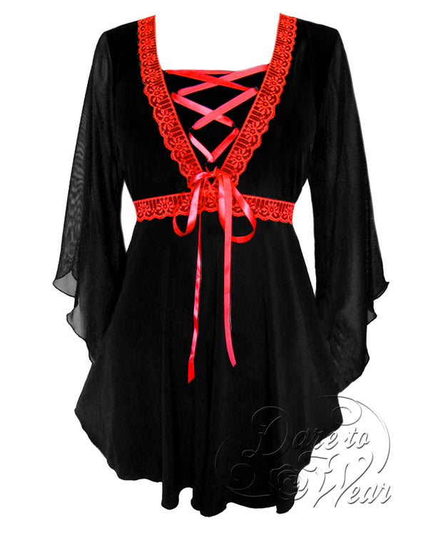 Immortal Vampire Costume with Bewitched Top, Red - Dare Fashion